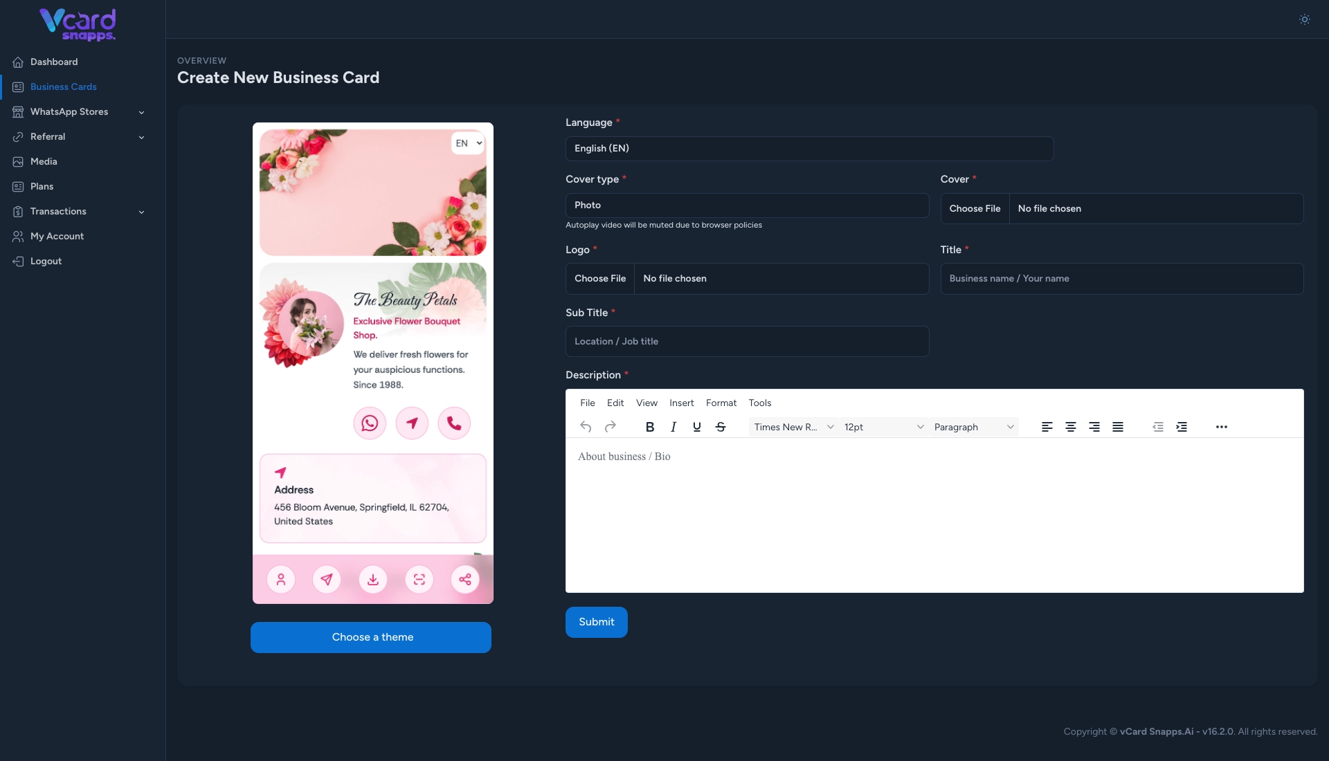 vCard - snapps.ai